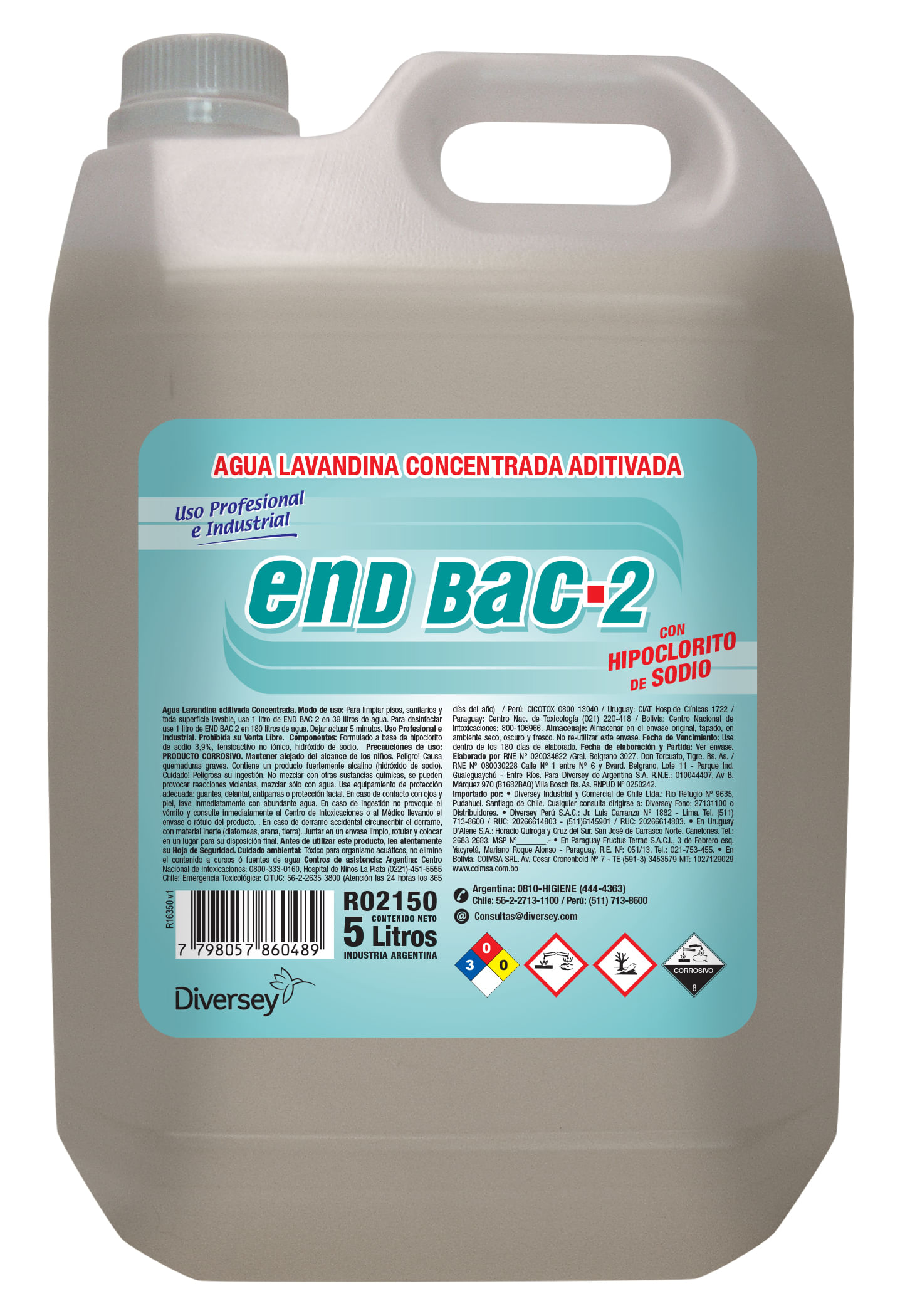 End Bac Ii X 5 Lts. (Diversey)