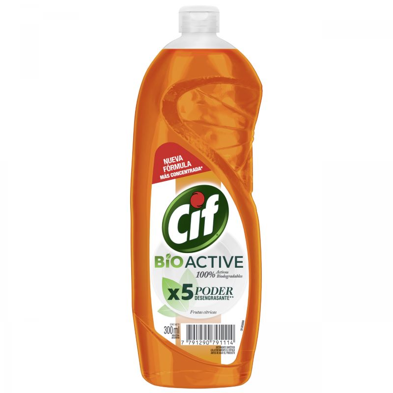Cif Active Gel X 5 Poder Desengrasante Citrica X 300 Ml